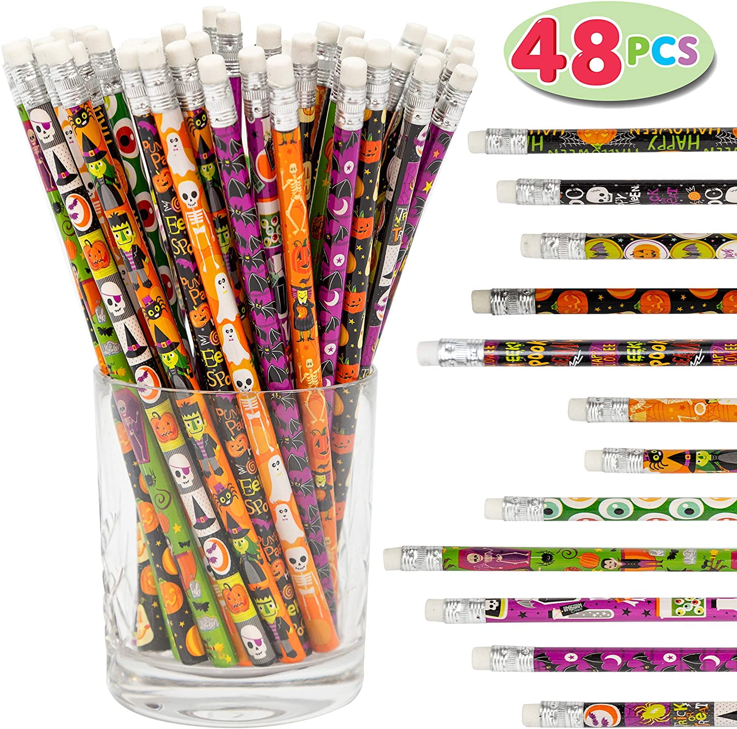 Vintage Halloween Pencil // Cat Ghost Witch Pumpkin Writing Pencil ...