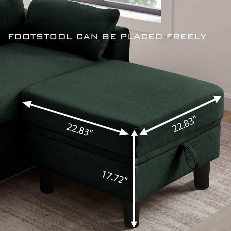 Bloomwhale 4-Seater L-Shaped Sectional Sofa with Storage Bloomwhale 4-Seater L-Shaped Sectional Sofa with Storage