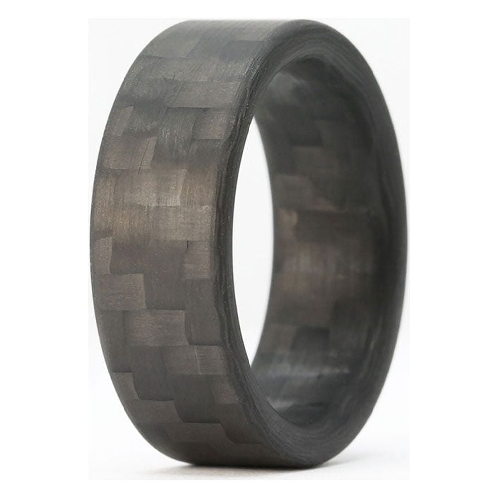 The Racer - 8mm Pure Twill Carbon Fiber Ring - Walmart.com