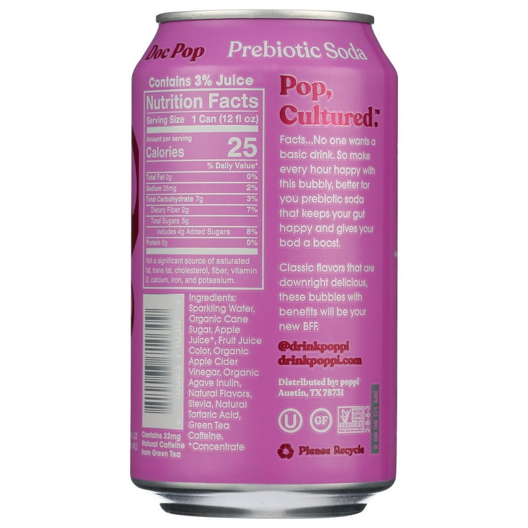Poppi Prebiotic Soda Nutrition Facts Factory Wholesaler | www.pinnaxis.com