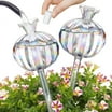 NiHome Iridescent Glass Cactus Watering Globes, 2-Pack, Self Watering System for Potted Plants ...