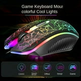 Rainbow Backlit Gaming Keyboard and Mouse Combo Set USB Keyboard RGB ...