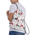 Drawstring Backpack - Simple Elk Deer Christmas Tree Splash Proof Small ...