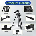56" Tripod Stand, Portable Cellphone Tripod for iPhone Tablet, Camera ...