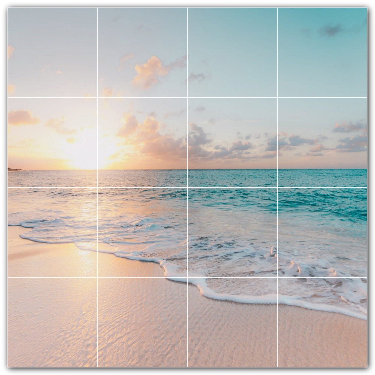 Picture-Tiles.com: Sunset Ceramic Tile Wall Mural WAL500996-44L. 32"W x ...