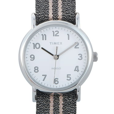 Timex Unisex Weekender 38mm Blue/Gray Nylon Slip-Thru Watch - Walmart.com