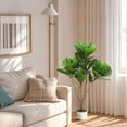 Artificial Fiddle Leaf Fig Tree 3.7FT (44.85 in) Indoor Faux Ficus ...