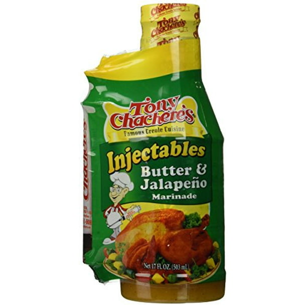 Tony Chachere Injectable Marinades with Injector, Butter and Jalapeno ...