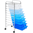 Free Shipping! Yaheetech 10 Drawer Rolling Storage Cart with Lockable ...