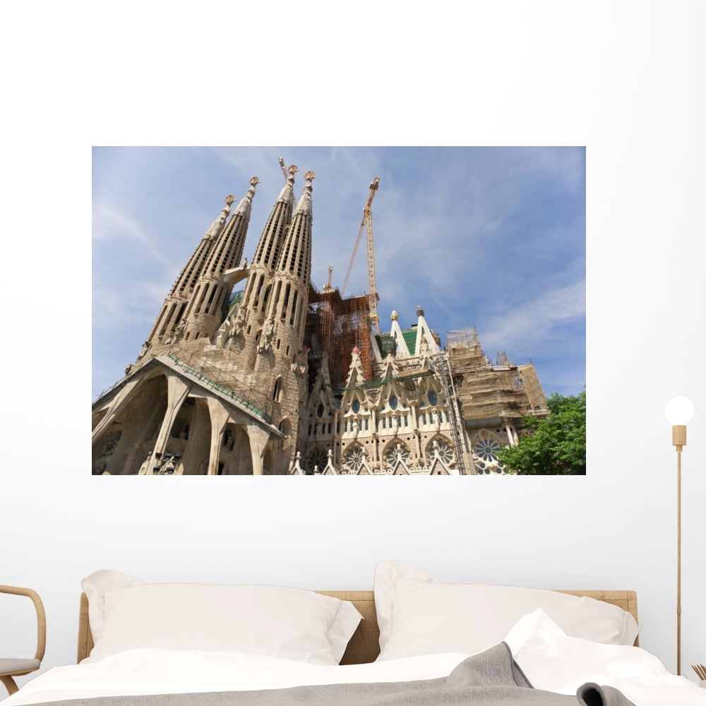 Sagrada Familia Antoni Gaudi Wall Mural by Wallmonkeys Peel and Stick ...