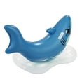 Unbrand Inflatable Shark Ride-on Pool Float for Kids and Adults, Blue ...