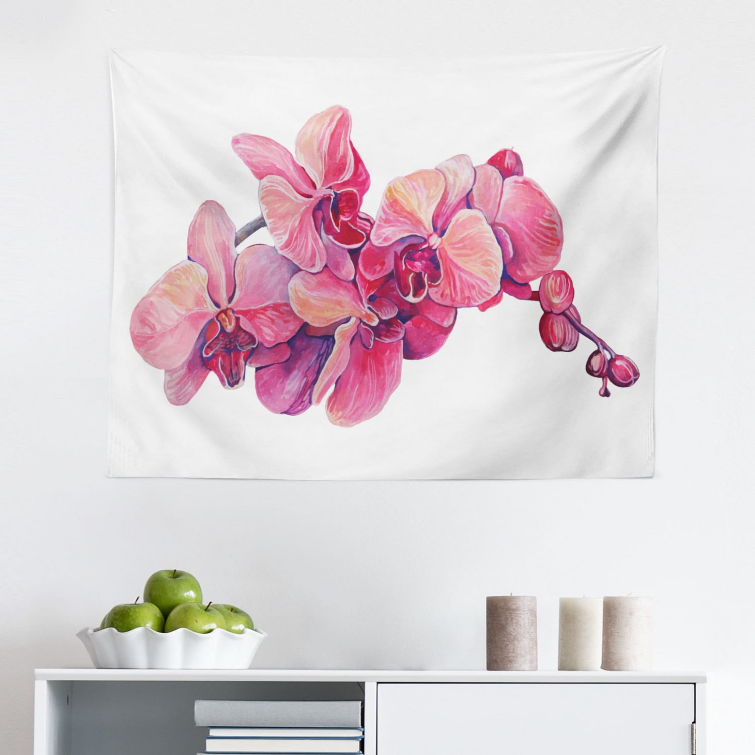 Orchids Tapestry, Floriculture Themed Design with a Posy of Hawaiian ...