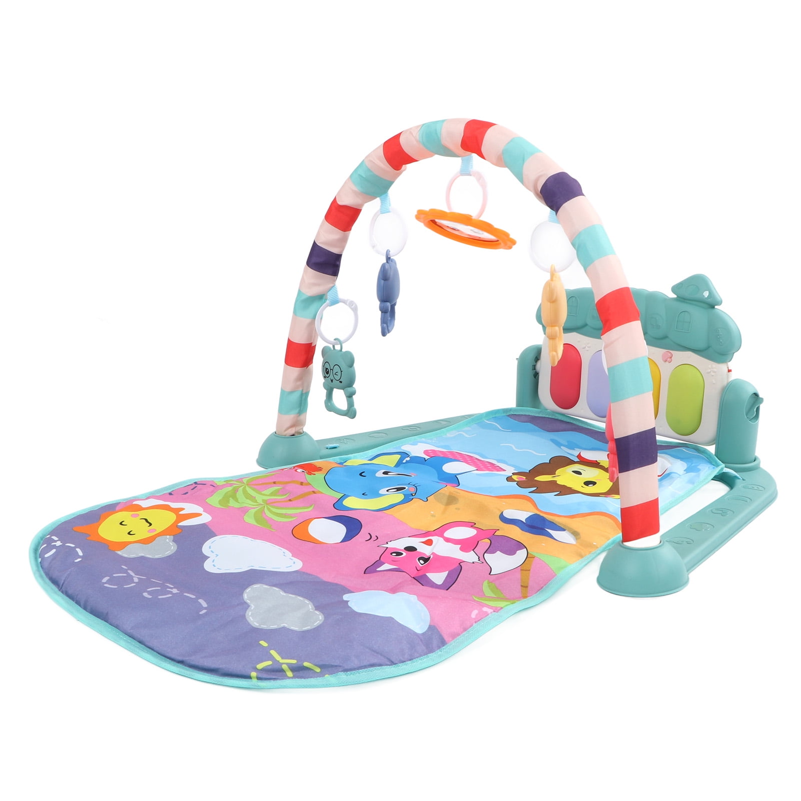 Estink Baby Gym Play Mat Funny Kick And Play Piano Gym With Music And Lights Tummy Time Baby Activity Gym Mat For Learning Sensory Musical Activity