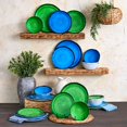 12-Pc. Rustic Melamine Dinnerware Set - Green - Walmart.com