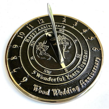 NAUTICALMART Brass Father Time Sundial with Verdigris Highlights ...