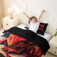 Aikeke Cute Dragon Twin Duvet Cover, Vintage Library Animal Twin ...