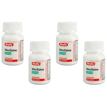 Rugby Meclizine 25 mg - 5 Pack of OTC Chewable Relief Pills, 100 ...