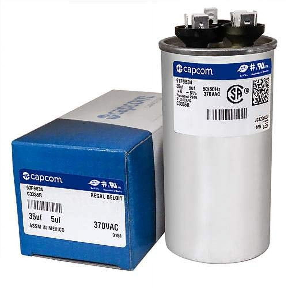 Click here for Genteq C3355r Capacitor Dual Run Round 35/5 Uf Mfd... prices