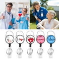 Name Badge Reel ID Tag Holder Doctor Nurse Retractable Work Card Clip ...