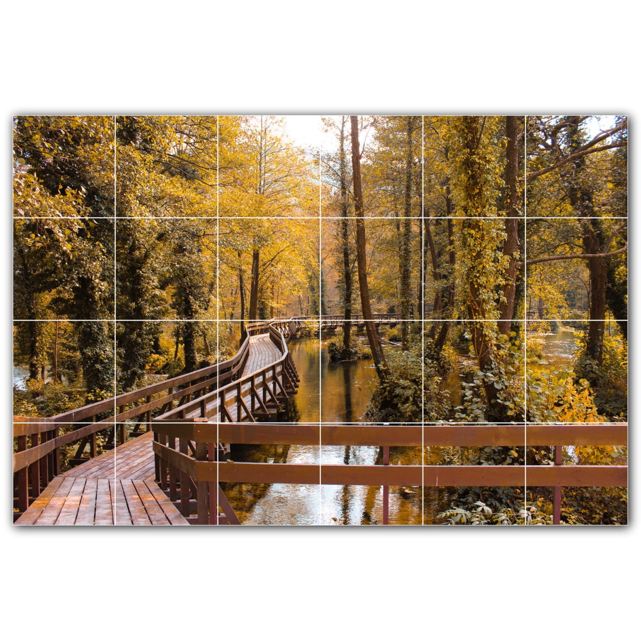 Picture-Tiles.com: Bridge Ceramic Tile Wall Mural WAL500274-64XL. 72"W ...
