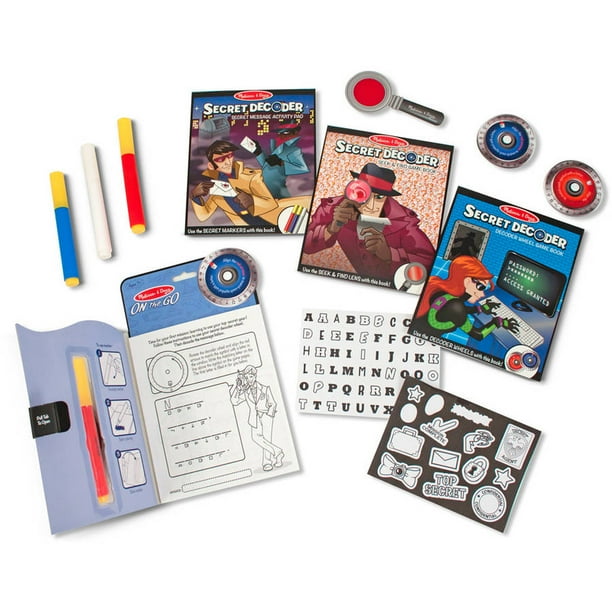 Melissa & Doug On the Go Secret Decoder Deluxe Activity Set and Super ...