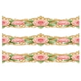 3 pcs Vintage Rose Scroll Gold Border Cake Strips Edible birthday cake ...