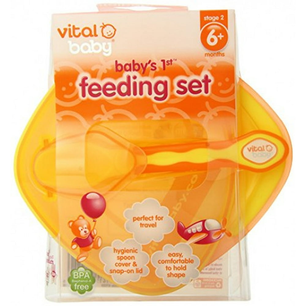 Vital Baby Baby's 1st Feeding Set, Orange - Walmart.com - Walmart.com