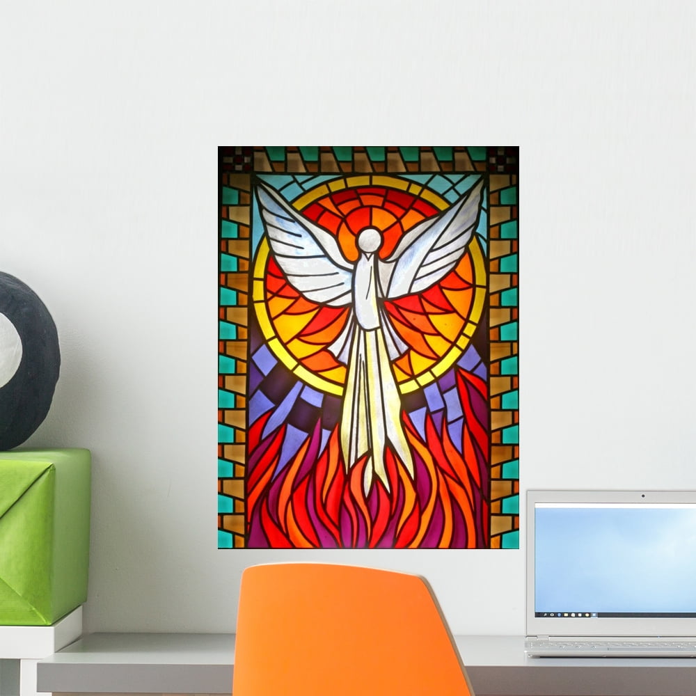 Holy Spirit Stained Glass Wall Mural by Wallmonkeys Peel and Stick ...