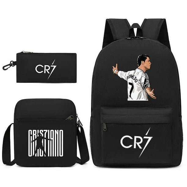 Football Star C Ronaldo Cr7 Printed Backpack Around The Student Three ...