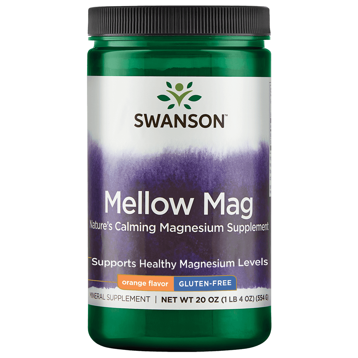 Swanson Mellow Mag Calming Anti-Stress Drink Mix Powder, Orange, 20 oz ...