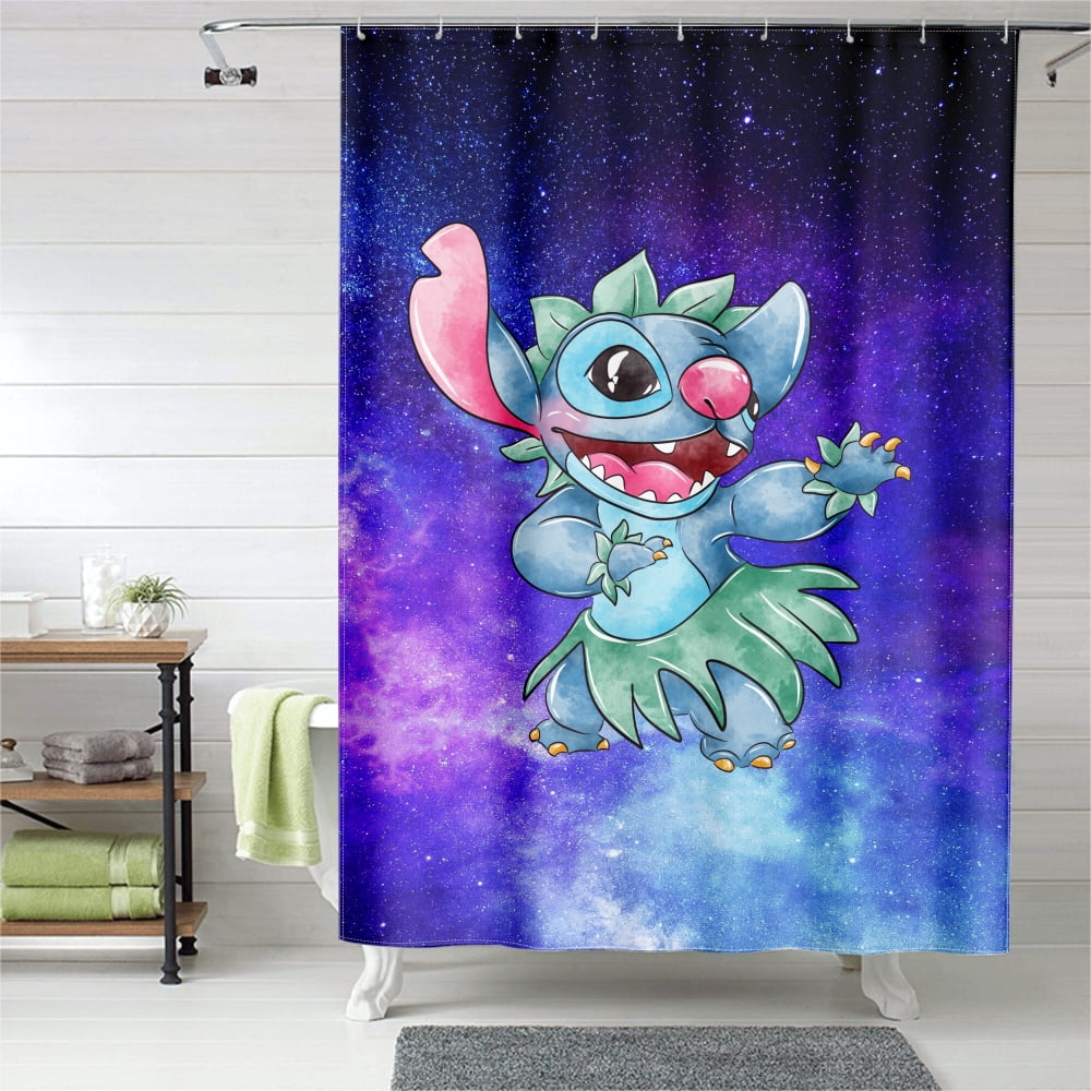 Lilo And Stitch Cartoon Anime Aesthetics Cartoon Stitch Shower Curtain