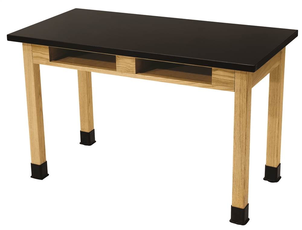Chem-Res Science Lab Table with Book Compartments (54 in. W x 24 in. D ...