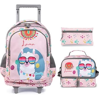 Seastig Foldable Rolling Backpack for Kids Wheeled Backpack Double ...