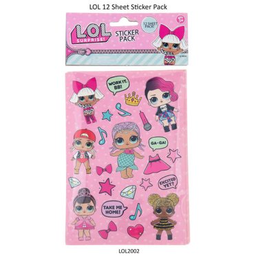 LOL Surprise Raised Sticker Sheet L.O.L. Characters Kids Girls ...