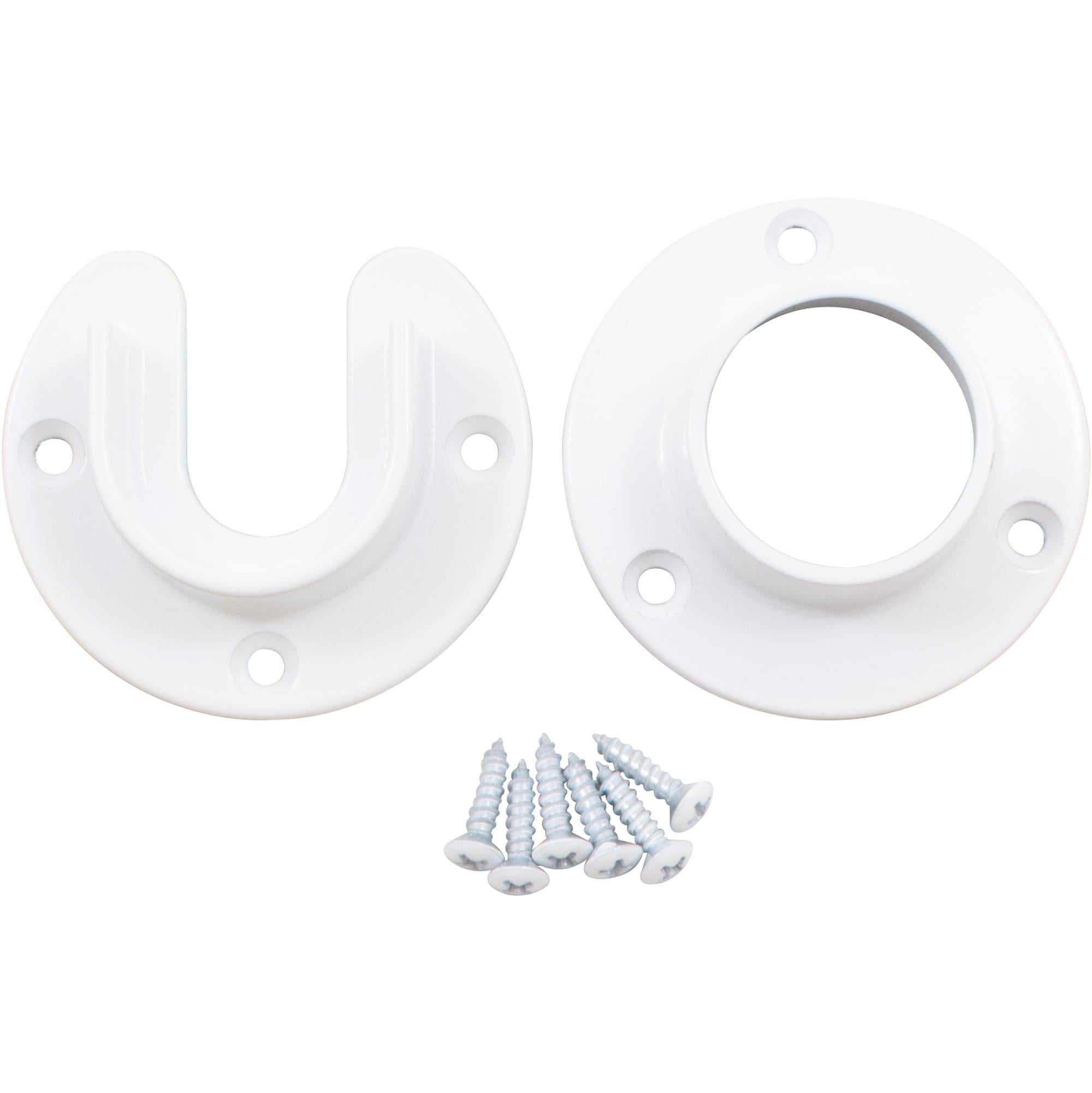 Heavy-Duty Pole Sockets, Fits Poles up to 1-5/16" Diameter, White by ...
