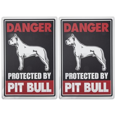 Warning Guard Dogs on Premises Pit Bull Terrier Sign - Walmart.com