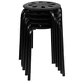 BizChair Plastic Nesting Stack Stools - School/Office/Home, 17.5"Height ...