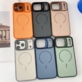 Double Color Camera Bracket Magnetic Phone Case for iPhone, Compatible ...