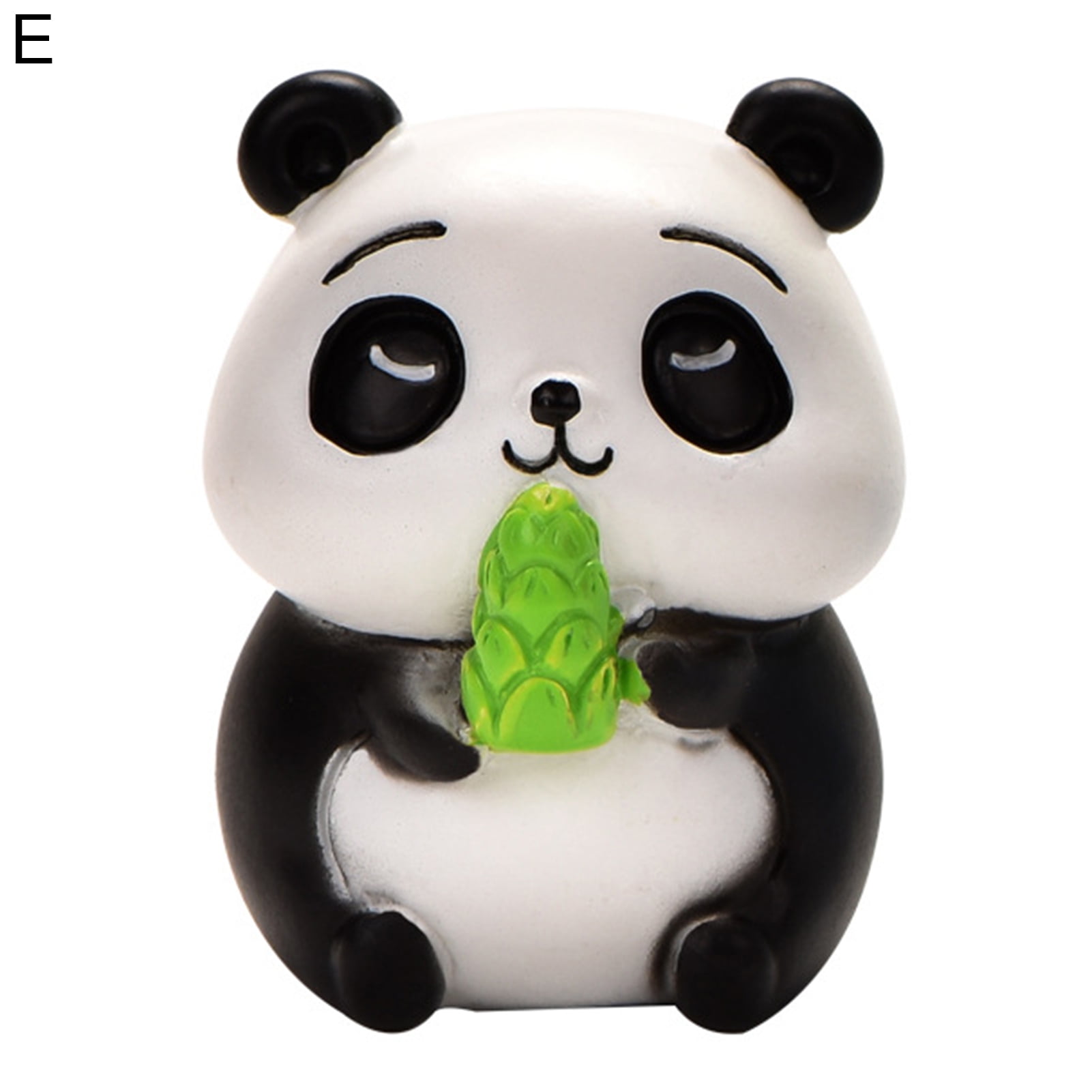 LIWEN Panda Figurine Cartoon Exquisite Casting Cute Fairy Garden Panda ...
