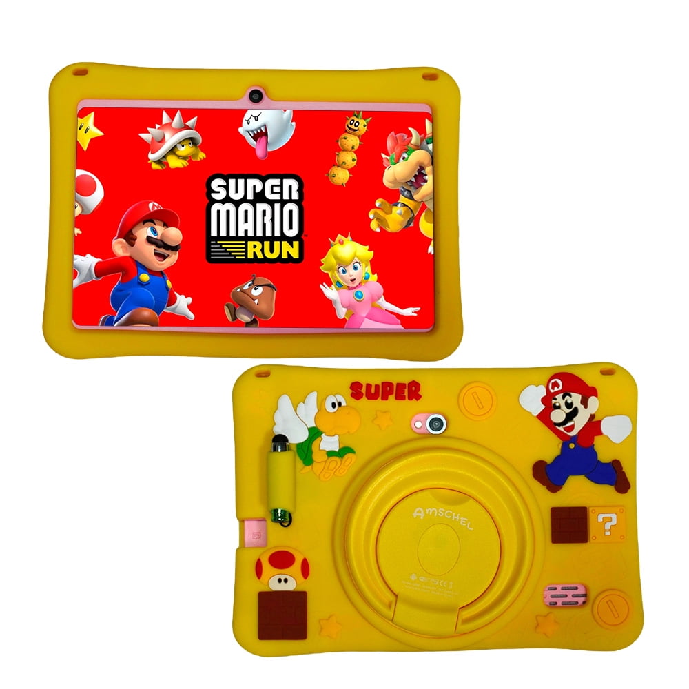 Tablet Kids Amschel K98 7'' De Mario Bros 64gb 4gb Ram Amarilla ...