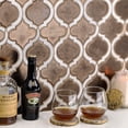 Divine Arabesque Metallic Copper 10 in. x 12 in. Glazed Ceramic Mosaic ...