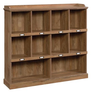 Pemberly Row Engineered Wood 9-Cube Bookcase Organizer in Orchard Oak ...