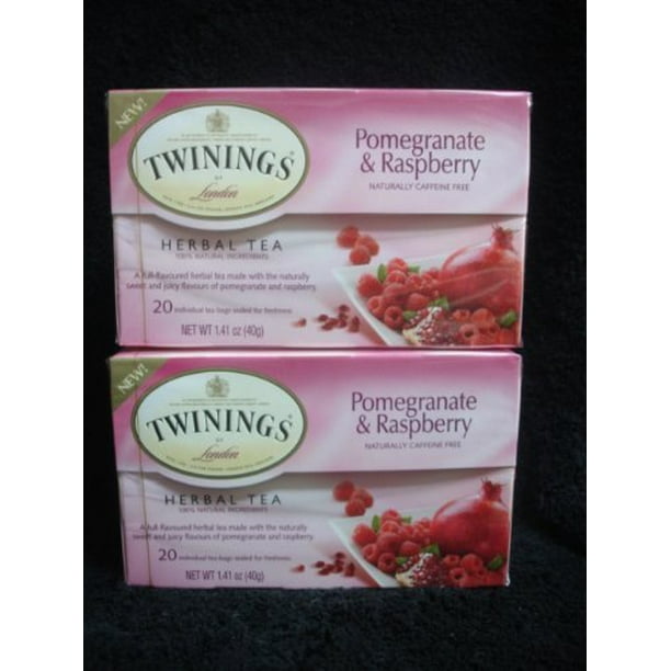Twinings Herbal Pomegranate and Raspberry Tea, 40 Count - Walmart.com ...