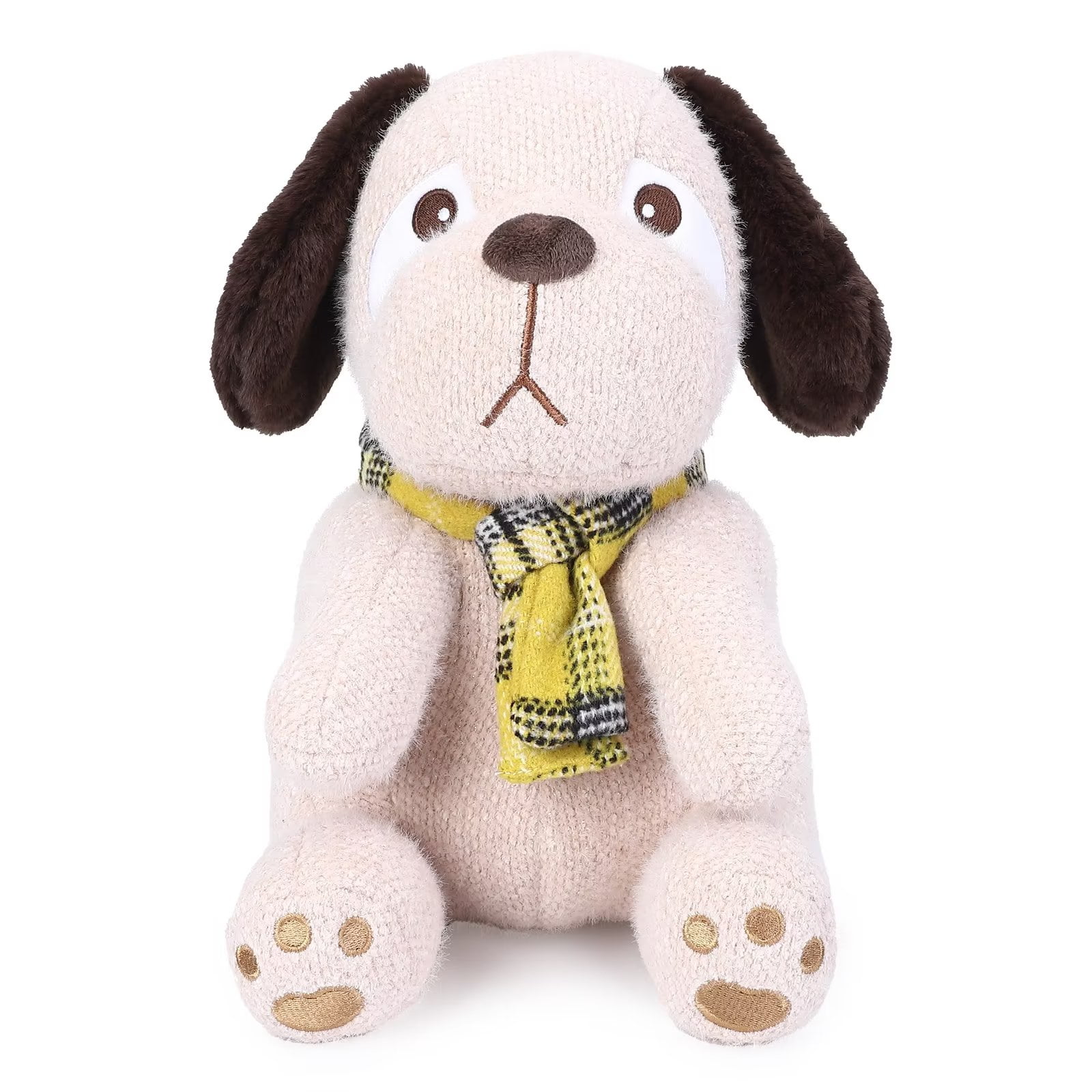 Stuffed Animals, 11"Cream-Colored Cute Stuffed Plush Puppy, Knitted and ...