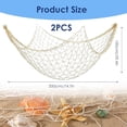 2 Pcs Fish Net Decorations, 2×1 M Cotton Fishing Net Decor, Hawaiian ...