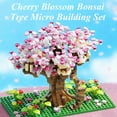 Cherry Blossom Bonsai Tree Micro Building Set, 628 Pieces Flowers Tree ...