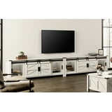 Farmhouse Modern Wood Entertainment Center for 75 Inch TV, Media TV ...