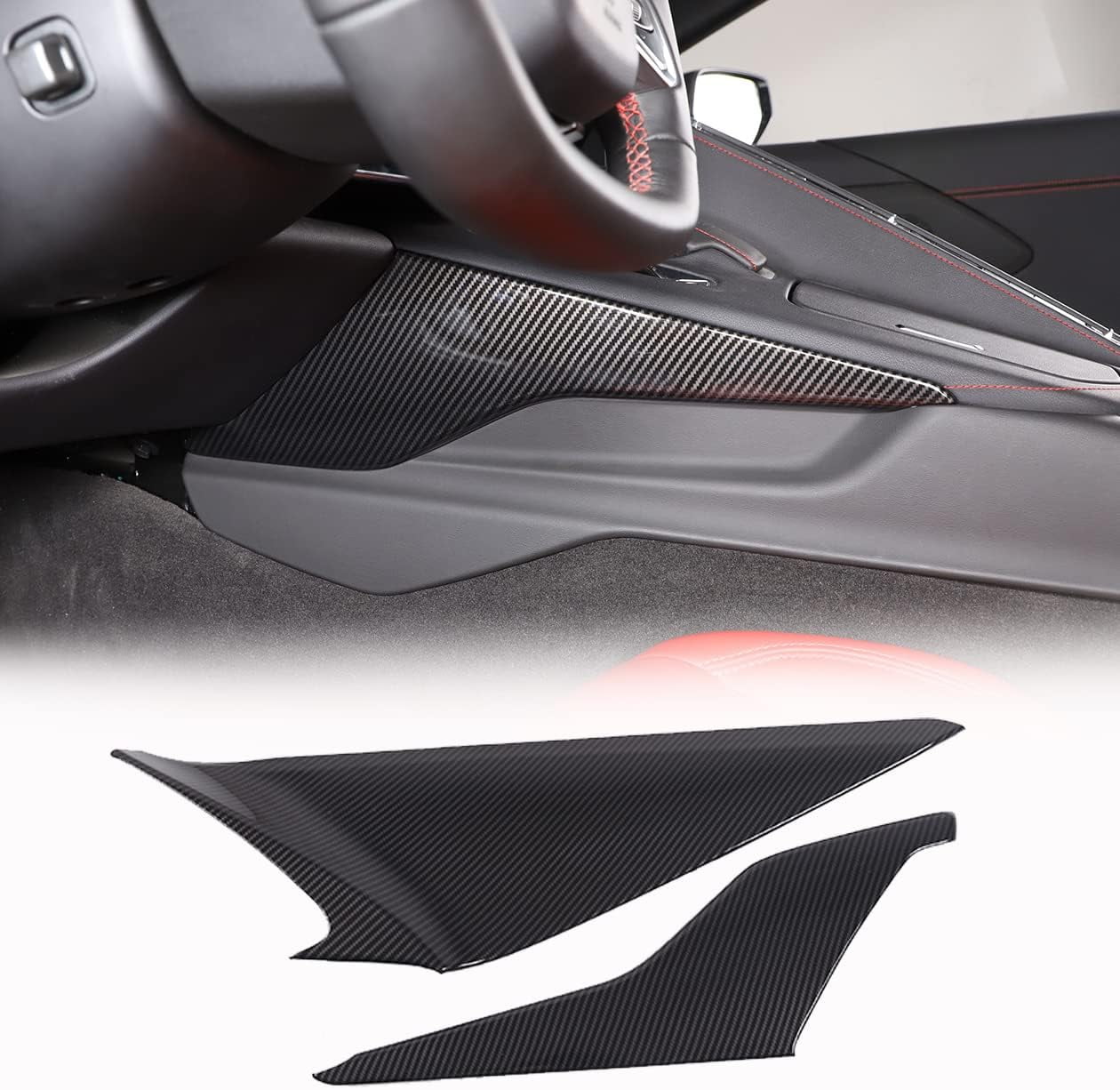 TINKI Center Console Side Panel Trim Cover Compatible with Chevrolet ...