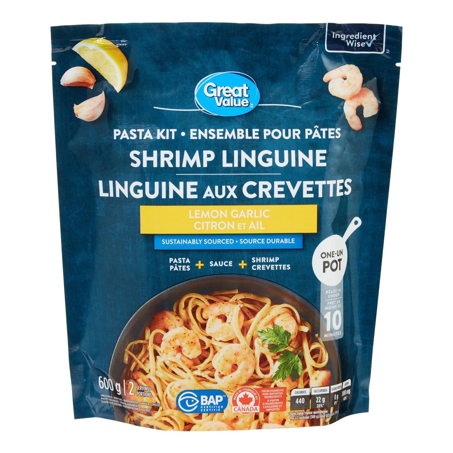 Click here for Great Value Gv Lemon Garlic Linguine Shrimp Pasta... prices