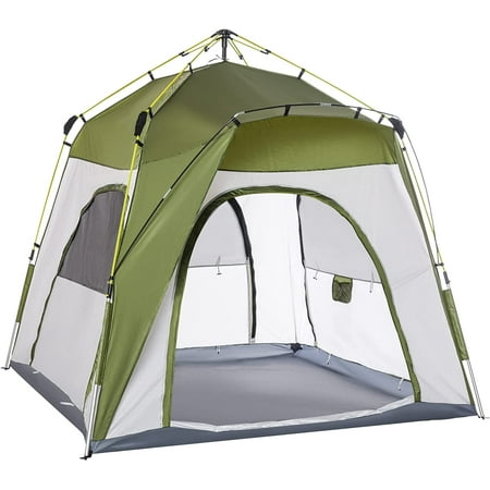 Hantdan Instant Automatic Camping Tent w/ 4 Doors and 4 Windows ...